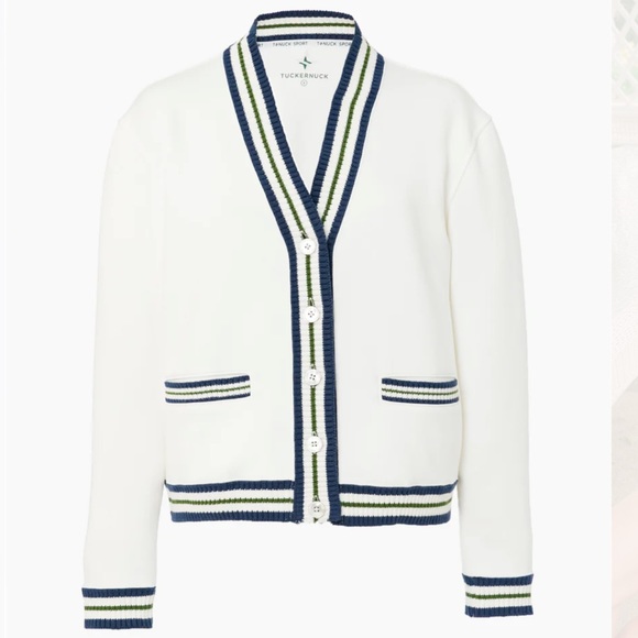 Tuckernuck | Sweaters | Tuckernuck Women White Golf Cardigan Size Large ...